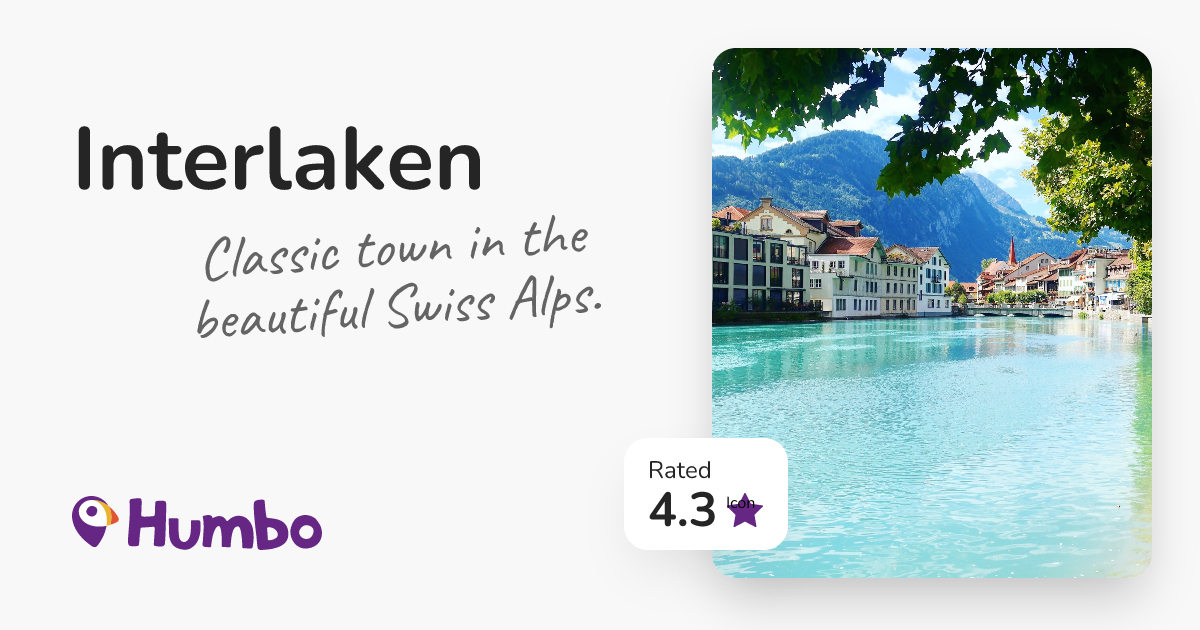 Interlaken - Classic town in the beautiful Swiss Alps.