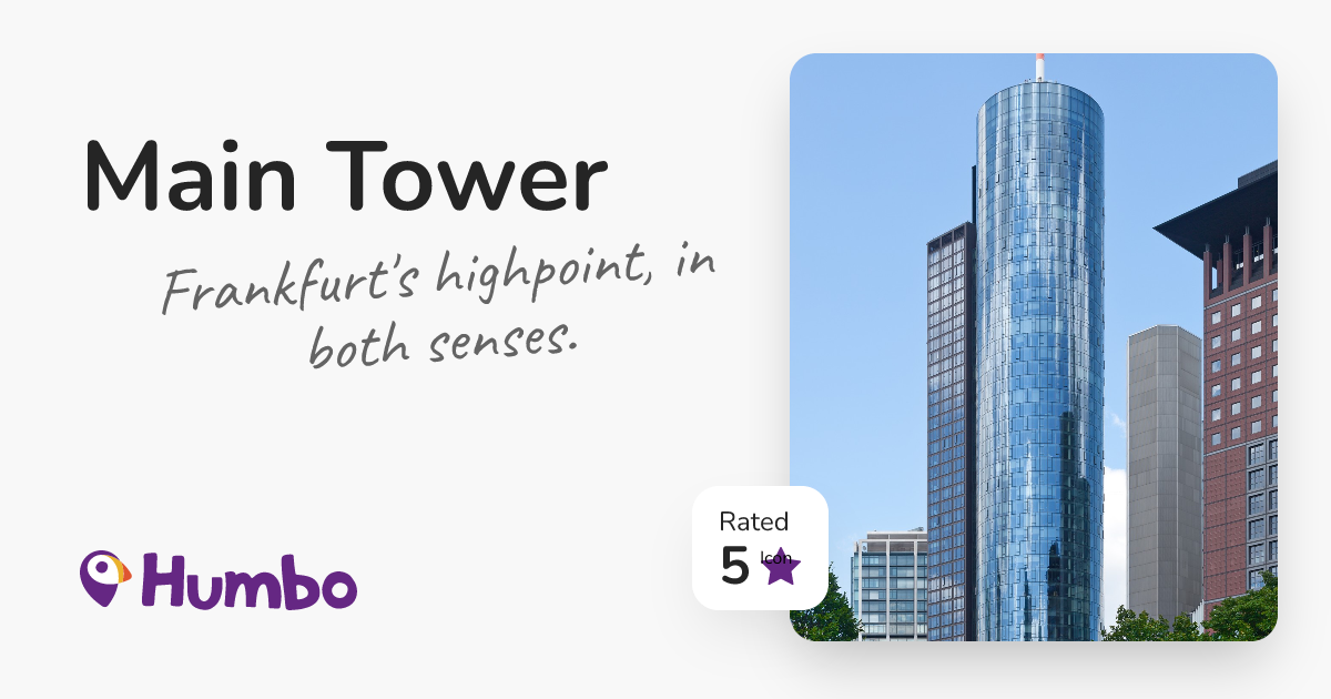 Main Tower - Frankfurt's highpoint, in both senses.