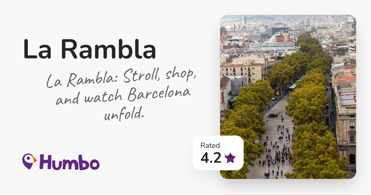 La Rambla - La Rambla: Stroll, shop, and watch Barcelona unfold.