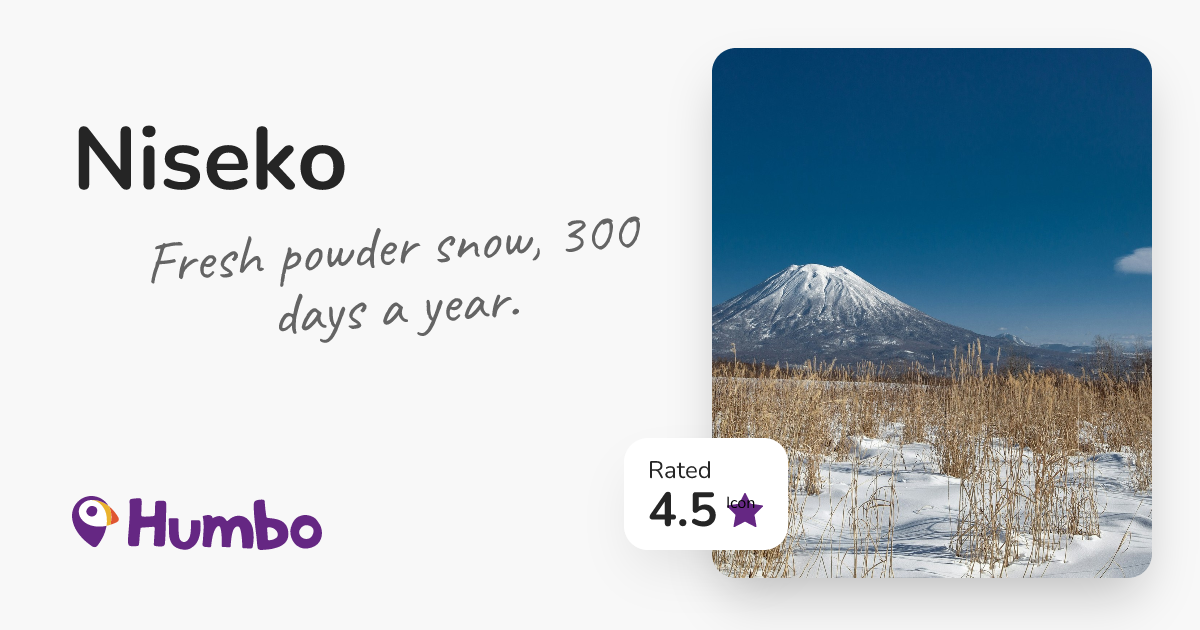 Niseko - Fresh powder snow, 300 days a year.