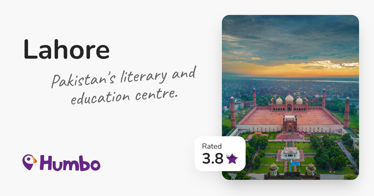 Lahore - Pakistan's literary and education centre.