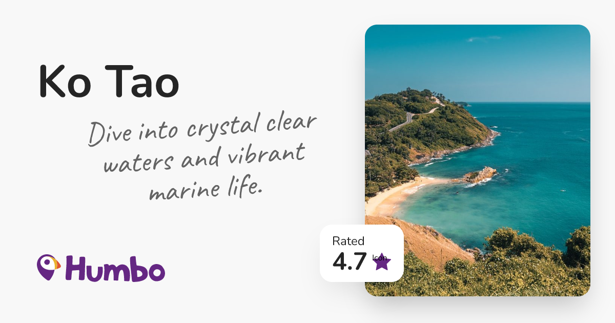 Ko Tao - Dive into crystal clear waters and vibrant marine life.
