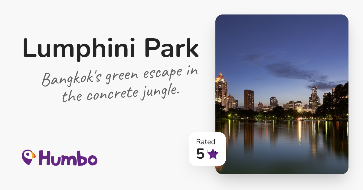 Lumphini Park - Bangkok's green escape in the concrete jungle.