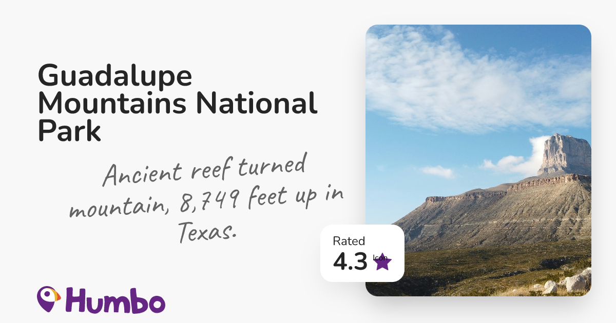 Guadalupe Mountains National Park - Ancient reef turned mountain, 8,749 ...