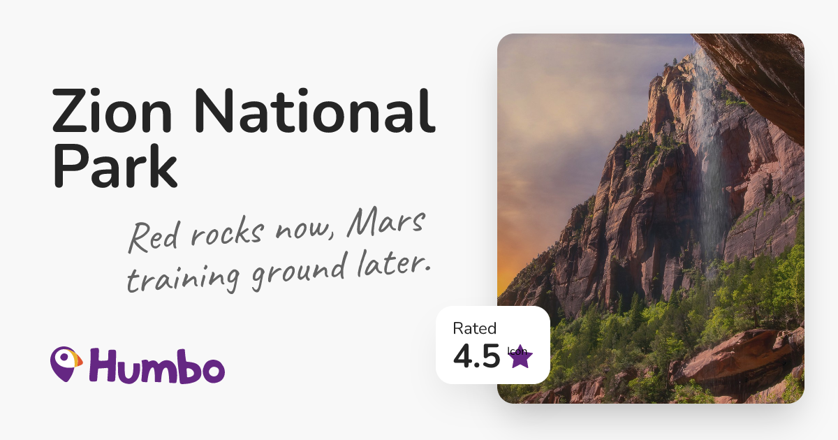 Zion National Park - Red rocks now, Mars training ground later.