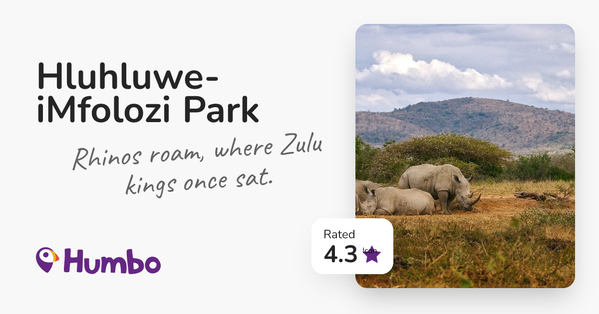 Hluhluwe-iMfolozi Park - Rhinos roam, where Zulu kings once sat.
